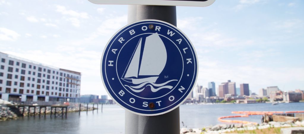 Boston Harborwalk Sign East Boston - Boston Harbor Now